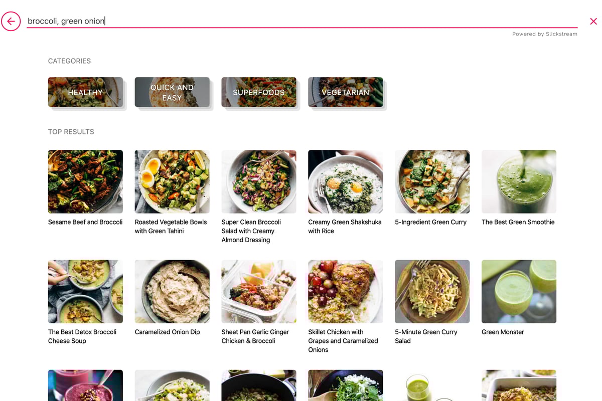 Ingredient-Based Search for Recipe Sites